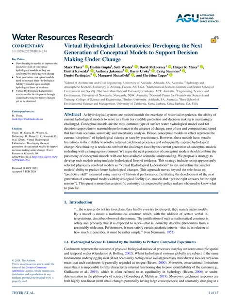 Pdf Virtual Hydrological Laboratories Developing The Next Generation