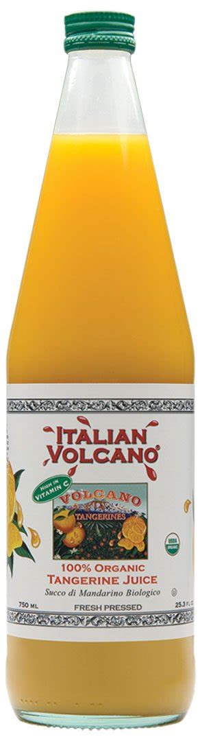 Italian Volcano Tangerine Juice 3 750ml Bottles Fruit