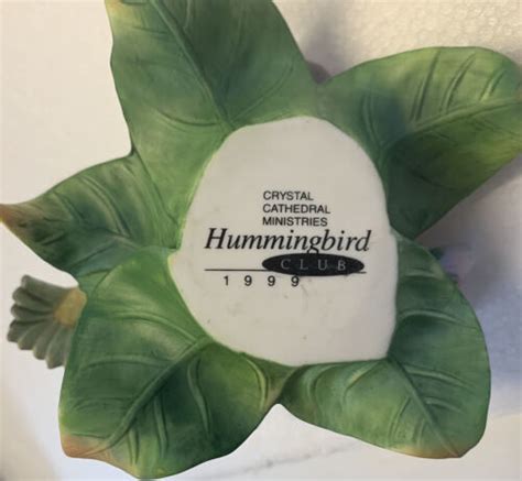 Vintage Hummingbird Club Crystal Cathedral Ministries Figurine 1999 Euc