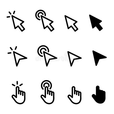 Vector Cursor Icons Collection Include Arrow Hand And Pointer For Web