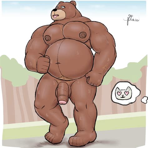 Rule 34 Alanottaviano Anthro Balls Barazoku Bear Belly Bodily Fluids Brown Bear Brown Body