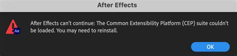 cep not loading adobe community 13805496