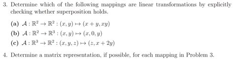 solved 3 determine which of the following mappings are