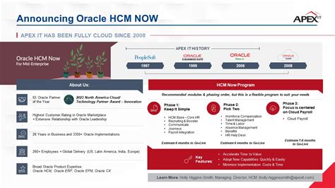 Hcmnow Apex It Strategic Consulting Services