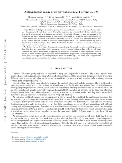 Antisymmetric Galaxy Cross Correlations In And Beyond Pdf