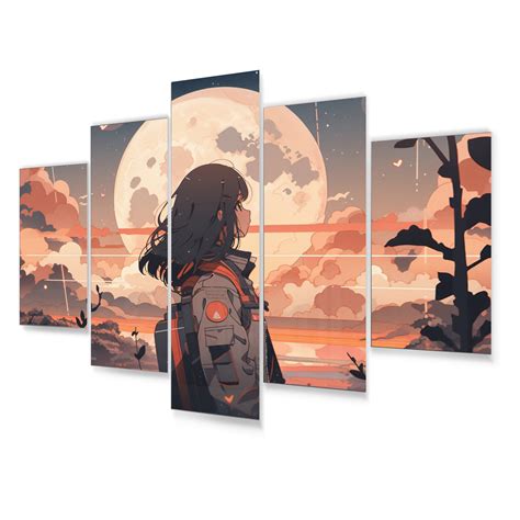 Design Art Female Parody Character Ii Fashion Woman Metal Wall Art