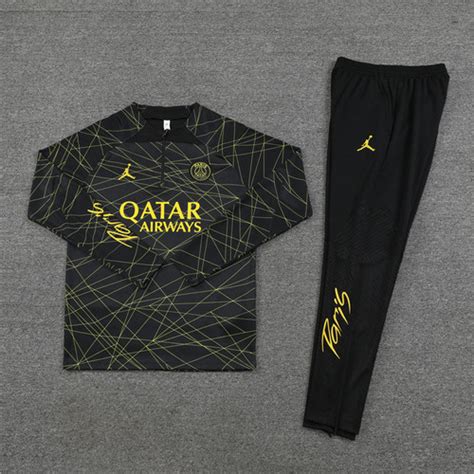 Psg Black Gold Pattern 14 Zip Kitgoalhq