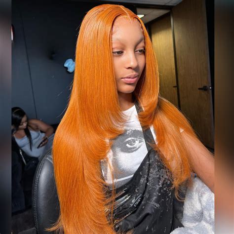 Ginger Layered Cut Wig 13x4 Hd Lace Frontal Straight Human Hair Wigs