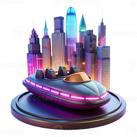 Serene Creative A Futuristic Hovercraft Racing Through A Neo