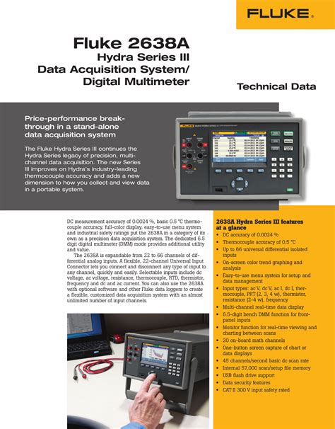 Fluke 2638a Hydra Series Iii Data Sheet 3000 Link Tools The Wireless Team