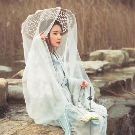 新款古装汉服斗笠帽子古风女侠客遮脸防晒面纱cosplay帷帽幕篱帽 Taobao