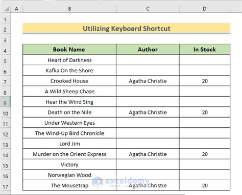 How To Copy Same Value In Multiple Cells In Excel 4 Methods