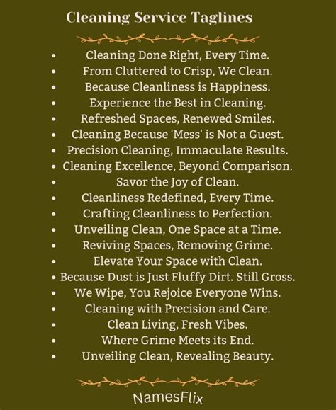 660 Cool Cleaning Service Slogans And Taglines