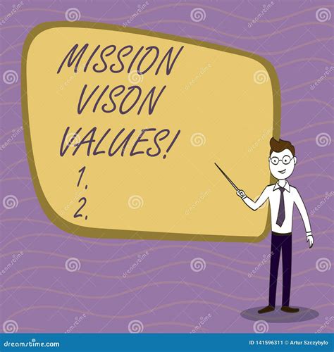 Handwriting Text Writing Mission Vison Values Concept Meaning Planning