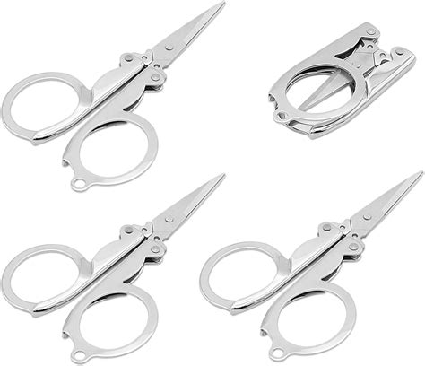 Beadnova Folding Scissors With Keychain Stainless Steel