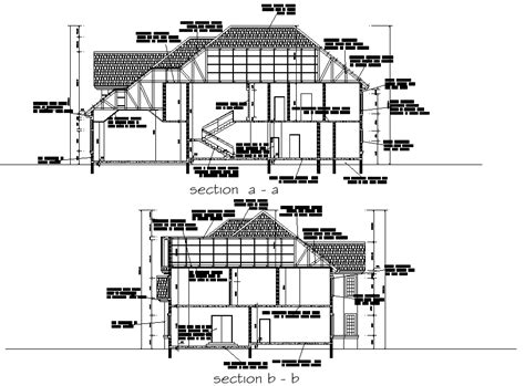 Section Residential Building Home Plan Detail Dwg File Artofit