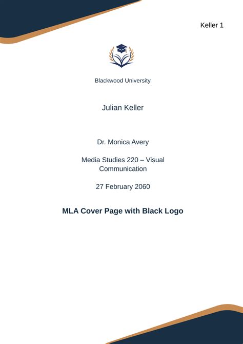 Free MLA Cover Page Templates To Edit Online
