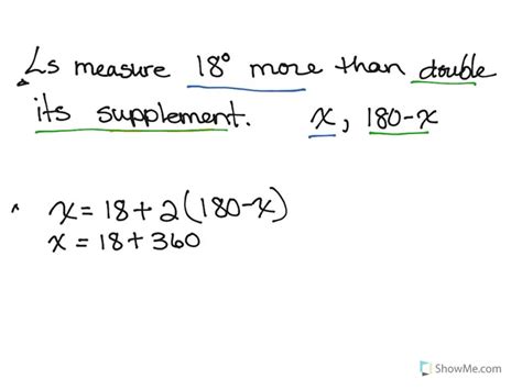 SOLVED Use The Five Step Problem Solving Strategy To Find The Measure Of The Angle Described