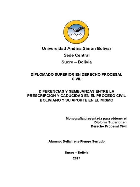Prescripcion Y Caducidad Pdf Estatuto De Limitaciones Ley Procesal