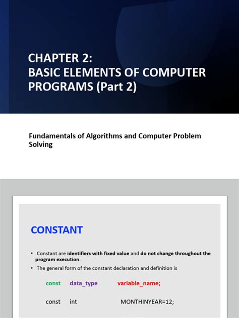 csc 126 chapter 2 part 2 pdf data type integer computer science