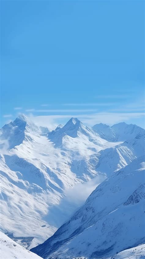 冬天冬季冬日雪山雪景风景场景背景模板素材 稿定设计