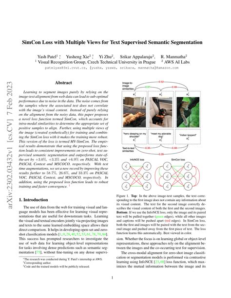 Pdf Simcon Loss With Multiple Views For Text Supervised Semantic