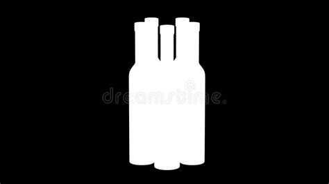 Five Tall Empty Glass Bottles Stock Footage Video Of Tall Multicolor