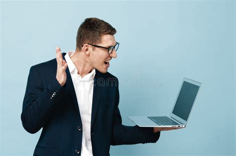 Man Unhappy Confused Entrepreneur Executive Frustrated Typing Stock Image Image Of Casual