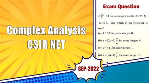 Complex Analysis Csir Net September 2022 Youtube