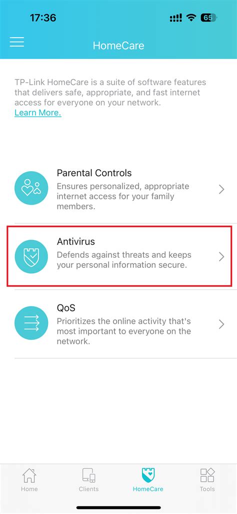 using the homecare antivirus features on your tp link router using the