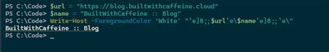 PowerShell Clickable Links
