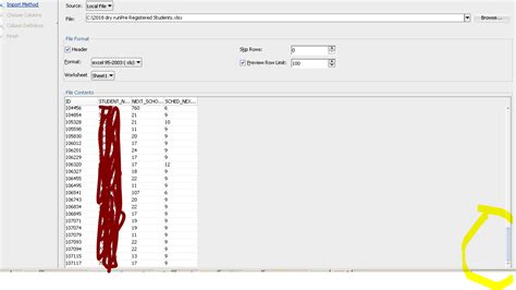 Import Data Screen Not Showing Next Button Oracle Forums