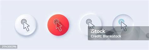 마우스 커서 선 아이콘입니다 동작 기호를 클릭합니다 선 아이콘 벡터 3차원 형태에 대한 스톡 벡터 아트 및 기타 이미지 3차원 형태 고급 Istock