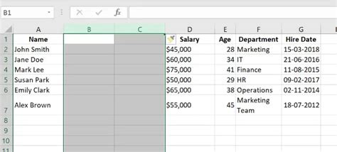Excel Modifying Columns Rows And Cells Geeksforgeeks