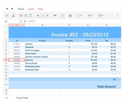 Jquery Spreadsheet Widget Kendo Ui For Jquery