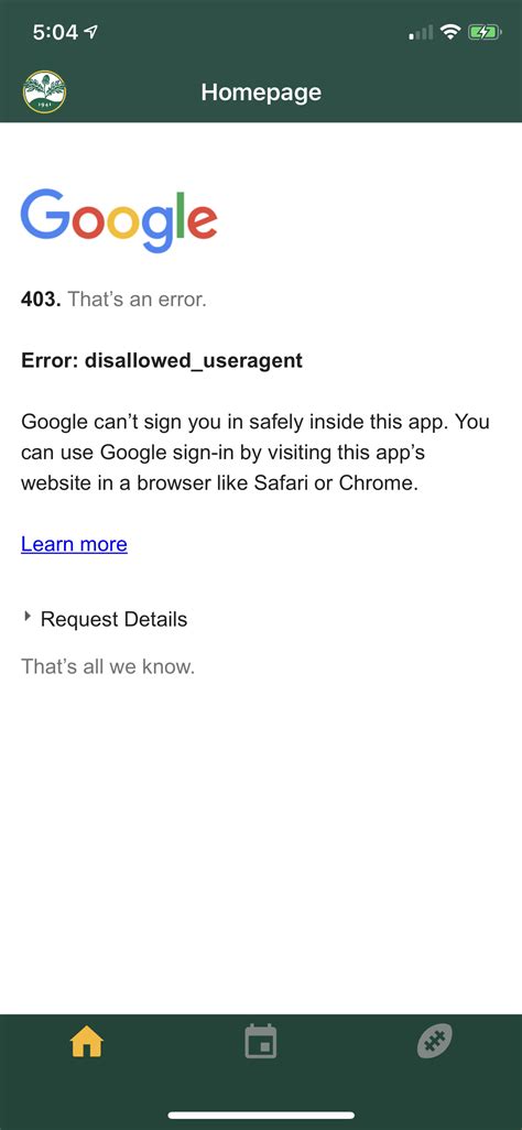 Ios Google Disallowed Useragent In Wkwebview Stack Overflow