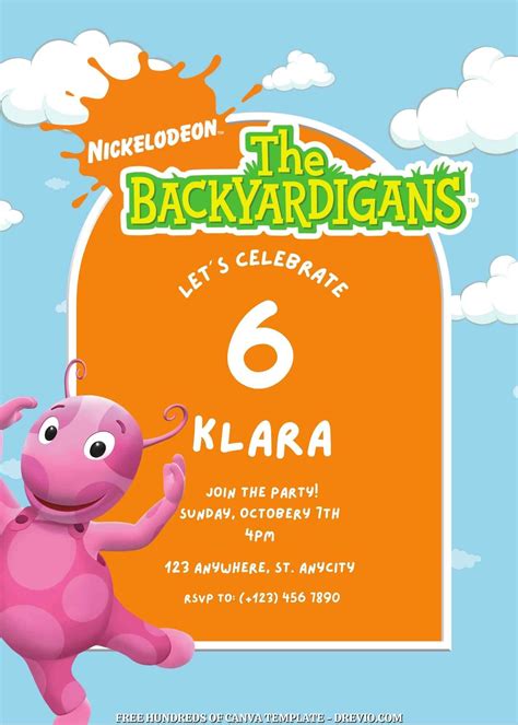 Free 20 The Backyardigans Canva Birthday Invitation Templates
