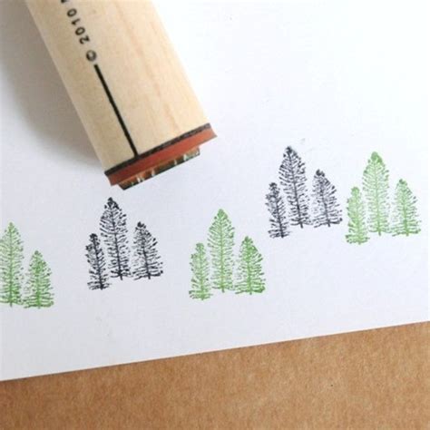 Rubber Stamp Tree Etsy