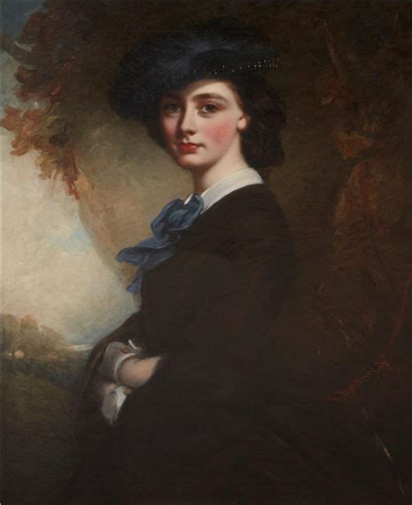 Richard Buckner Portrait Of A Lady In A Blue Hat Mutualart