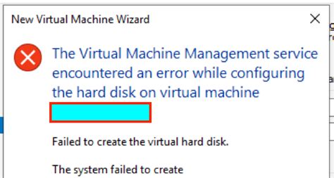 How To Fix Unable To Create A New Vm On Hyperv