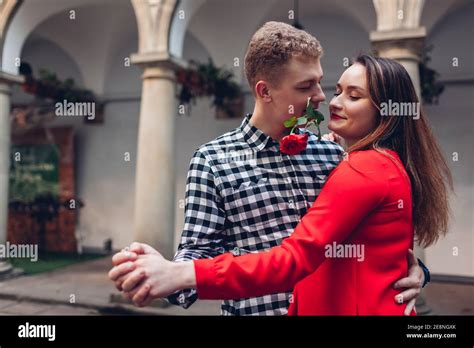 Valentines Day Romantic Date Boyfriend And Girlfriend Dancing Tango