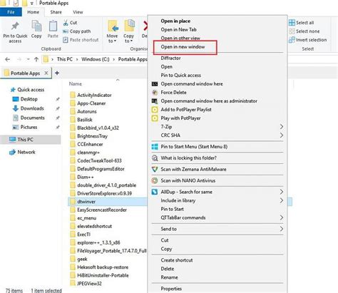no way of having a shortcut to open a selected folder in a new window windows 10 forums