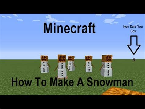 How To Make A Snowman In Minecraft Live Commentary Youtube