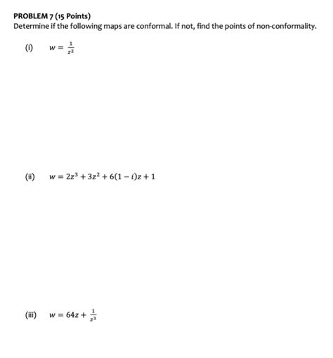 Solved PROBLEM Points Determine If The Following Maps Chegg
