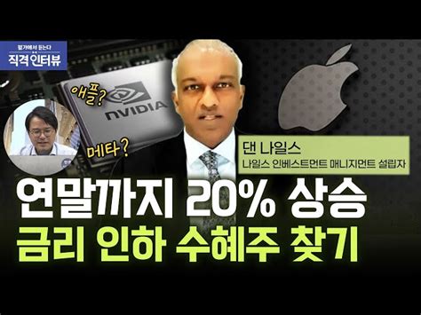 Ai 투자 정체기 왔다 기술주 분석의 대가가 전망한 엔비디아·애플 직격 인터뷰 댄 나일스