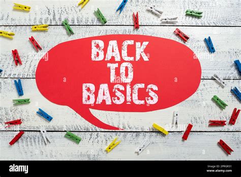 Conceptual Caption Back To Basics Word Written On Return Simple Things Fundamental Essential