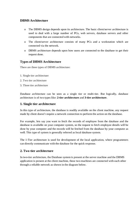 dbms artitecture assignments multimedia applications docsity