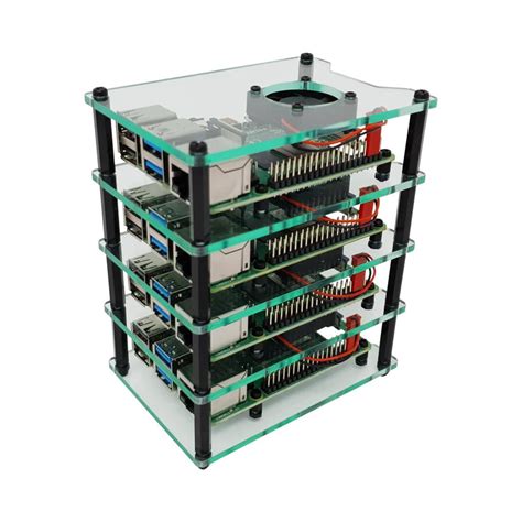 cluster case for raspberry pi with fans the pi hut