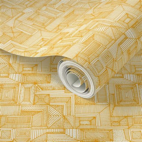 Penrose Grid Amber Pearl Spoonflower