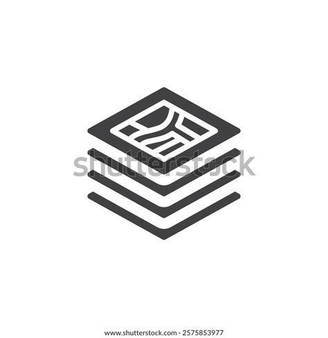 Multiple Map Layers Stacked Vector Icon Stock Vector Royalty Free 2575853977 Shutterstock